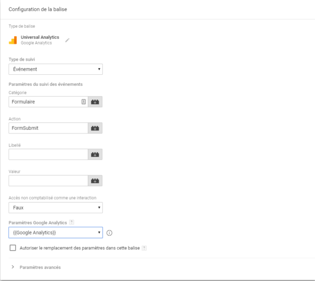 Créer un suivi/tracking des formulaires avec Google Tag Manager - Copier coller